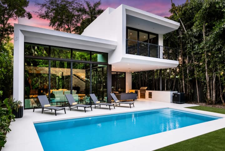 Villa Moderne D'architecte Avec Piscine, Brickell - Coral Gables, FL