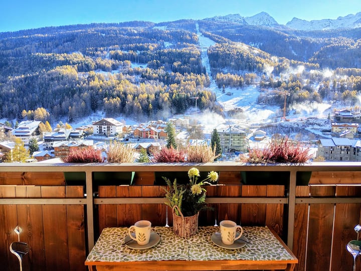 Mansarda Fronte Piste Aprica Con Vista Panoramica - Tirano