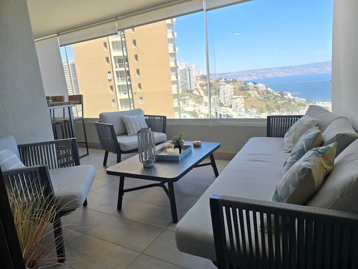 Reñaca Vista Al Mar Parrilla Piscina Temperada - Viña del Mar