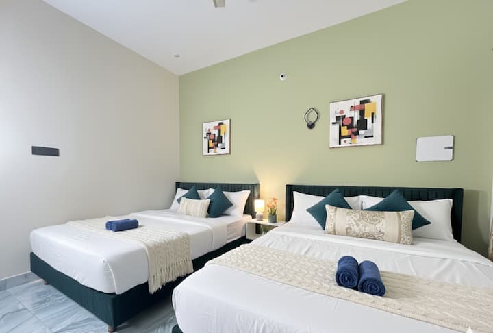 Var - Bamboo Haus 2: Ac 2 Rooms, 7 Min Walk Beach - Varkala