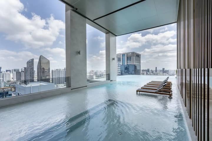 网红奢华公寓|高空泳池健身房|步行到Bts Asok|邻近t21 & Sukhumvit夜生活区! - Bangkok
