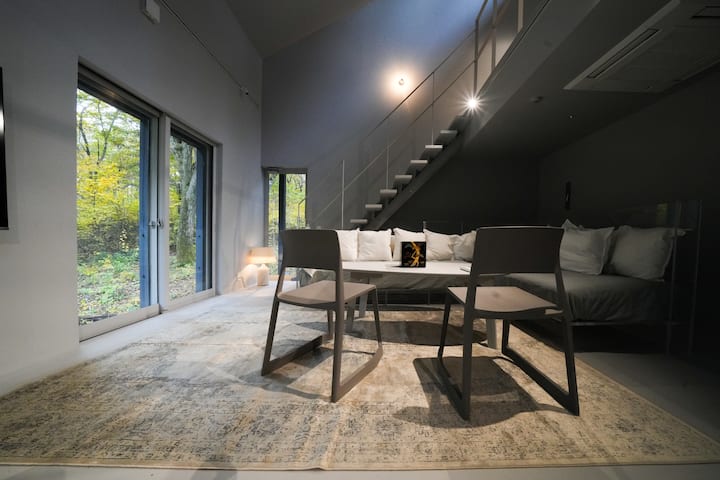 妙高高原駅5分｜最大10名様｜本格コンテナ薪サウナ付・極上リトリート【プレオープン限定割引】｜永久 - Myoko