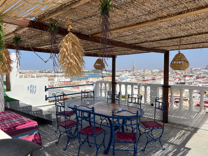 Charming Riad - 360° View Rooftop - Rabat