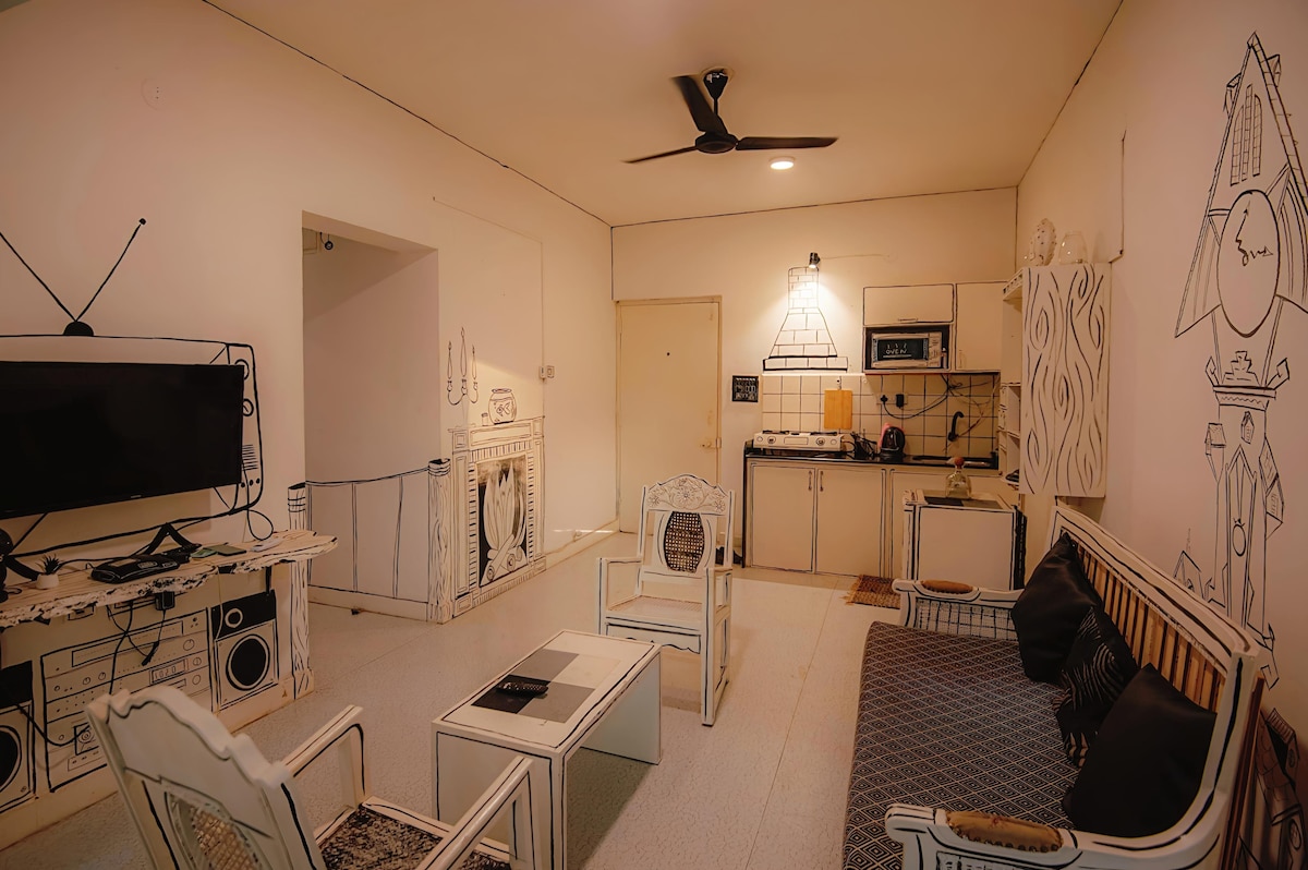 Casa Vibe 1Bhk Aesthetic Apartment @ Vagator Beach - Airbnb