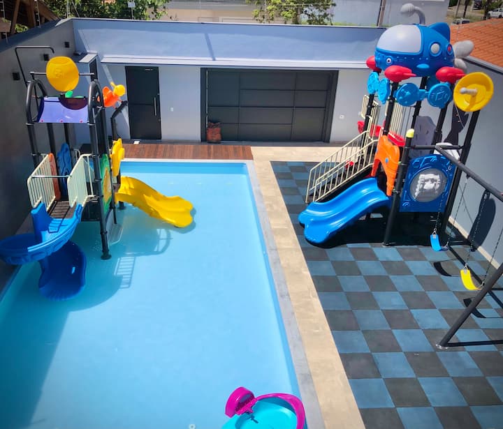 Chácara Splash Com Parque Aquático E Espaço Kids - Rio Claro