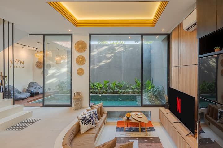 New Vin Villa Kerobokan 2br With Private Pool - Denpasar