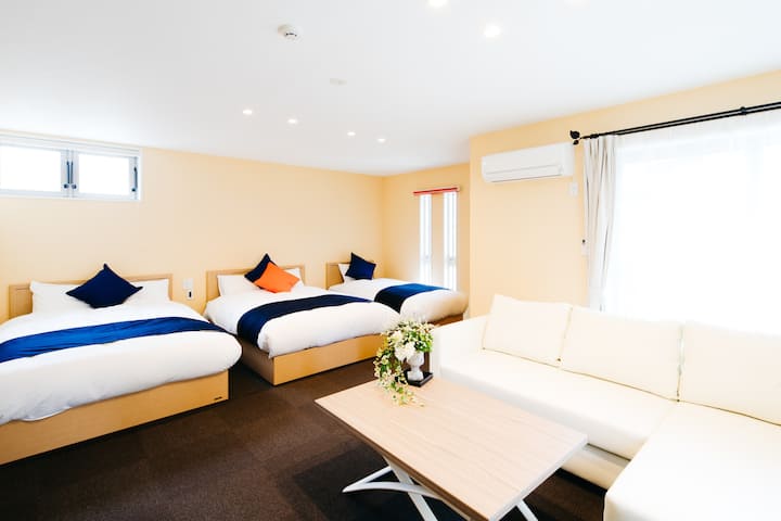 ファミリー・グループ特化 門司港レトロ7分｜寝間着あり！最大6名｜ダブル＆シングル｜キッチン付 - 下関市