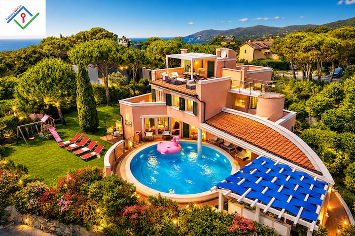 New Villa Irene: Private Pool, Jacuzzi & Sea View - Livorno