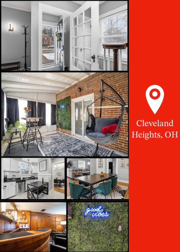 Cle Heights Gem | 15m Clinic & Dntwn | Bar + Porch - Cleveland Heights, OH