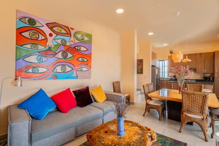 Departamento Colorido Con Terraza Y Rooftop. - Ajijic
