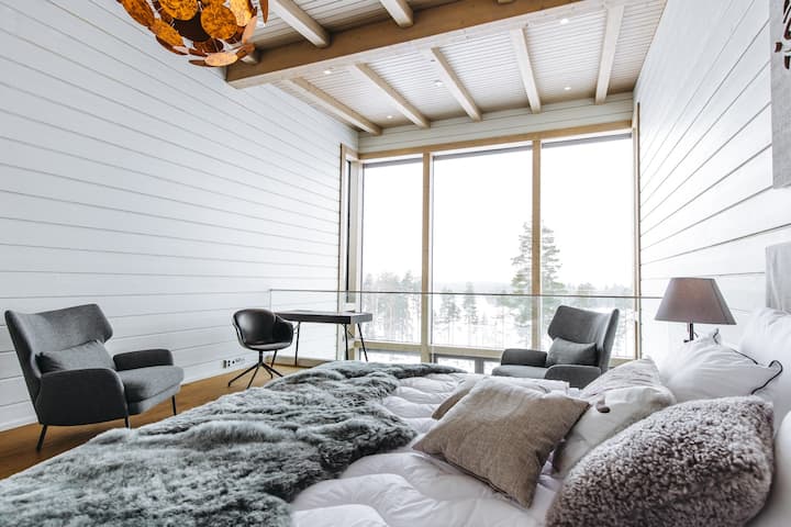 Naava Chalet Loft - Upea Huoneisto Järvinäköalalla - Ähtäri