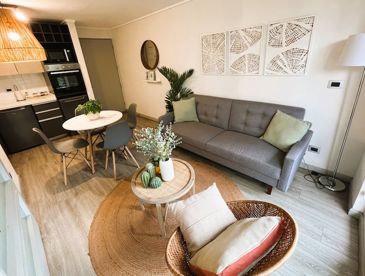 Moderno Departamento Con Terraza En Santa Isabel - Chile