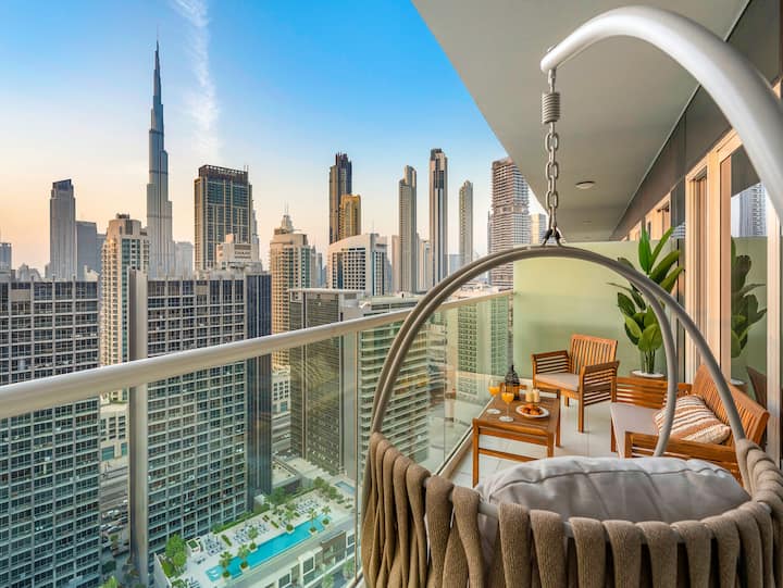 Charming & Cozy 1br | Burj Khalifa Skyline View - Index, WA