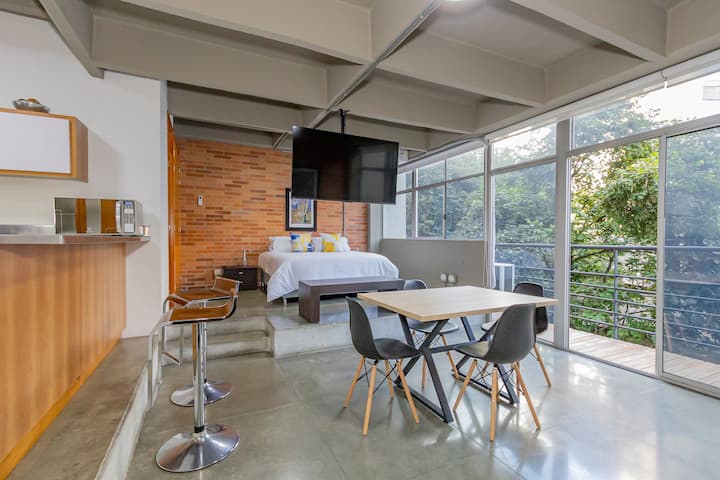 Luxury Loft 500 Mbps Wifi, A/c & Industrial Design - Medellín