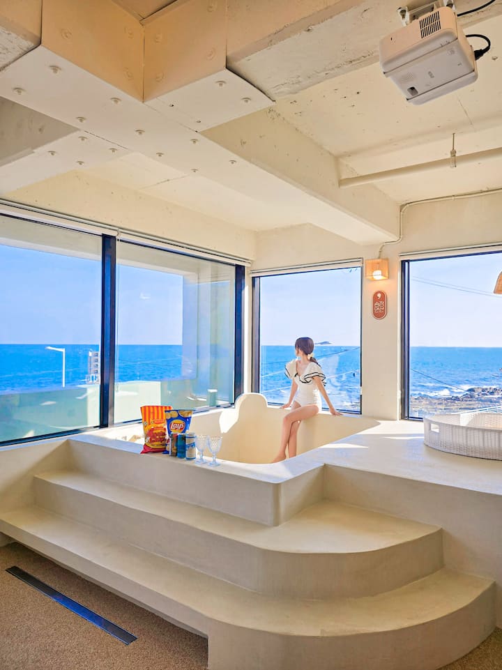 [부산해운대]블루라인파크|구덕포역|풀빌라|오션뷰| 3f단독체|송정해수욕장|일출|가족의 숙소 - Busan