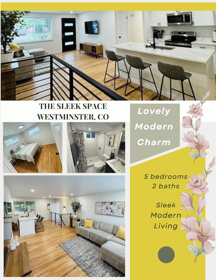The Sleek Space, Modern Comfort 5 Bedrooms - Westminster, CO