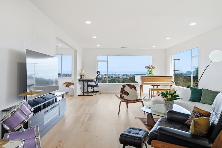 Serene Bayview 4br · Single-level · 1gbps Wifi - San Mateo, CA