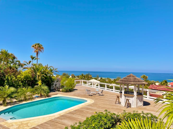 *Villa Vénus* - Piscine Et Vue Mer Proche Lagon - Saint-Gilles les Bains