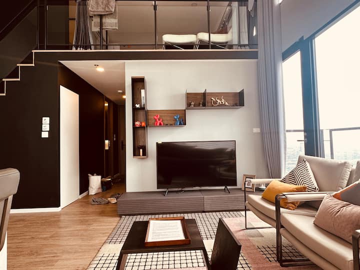 <32b>rama9复式公寓/最大4人/近rca/近拉玛九/近通罗商圈/近曼谷医院/近丽晶国际学校 - Bangkok