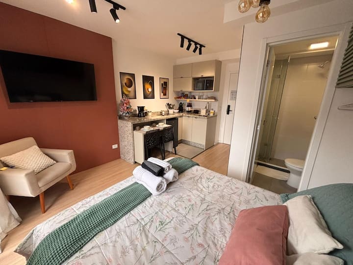 Studio Aconchegante No Centro De Curitiba - 쿠리티바