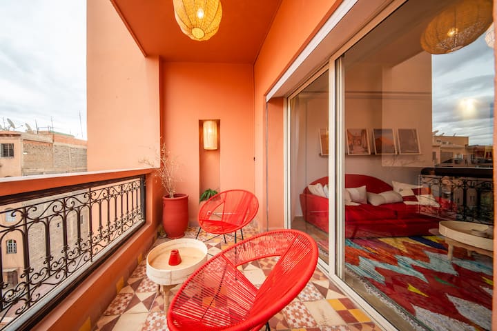 Appart Central 1 Ch/terrasse & Clim/self Check In - Marrakech