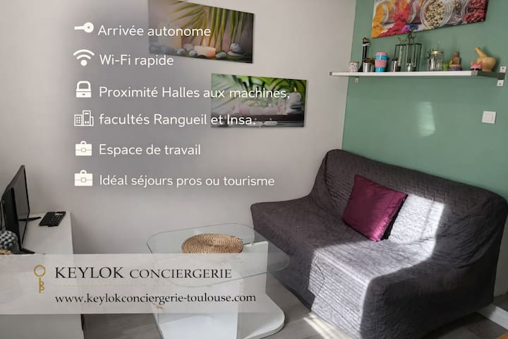 T2 Cosy à Toulouse – Cour Paisible & Smart Tv - Labège