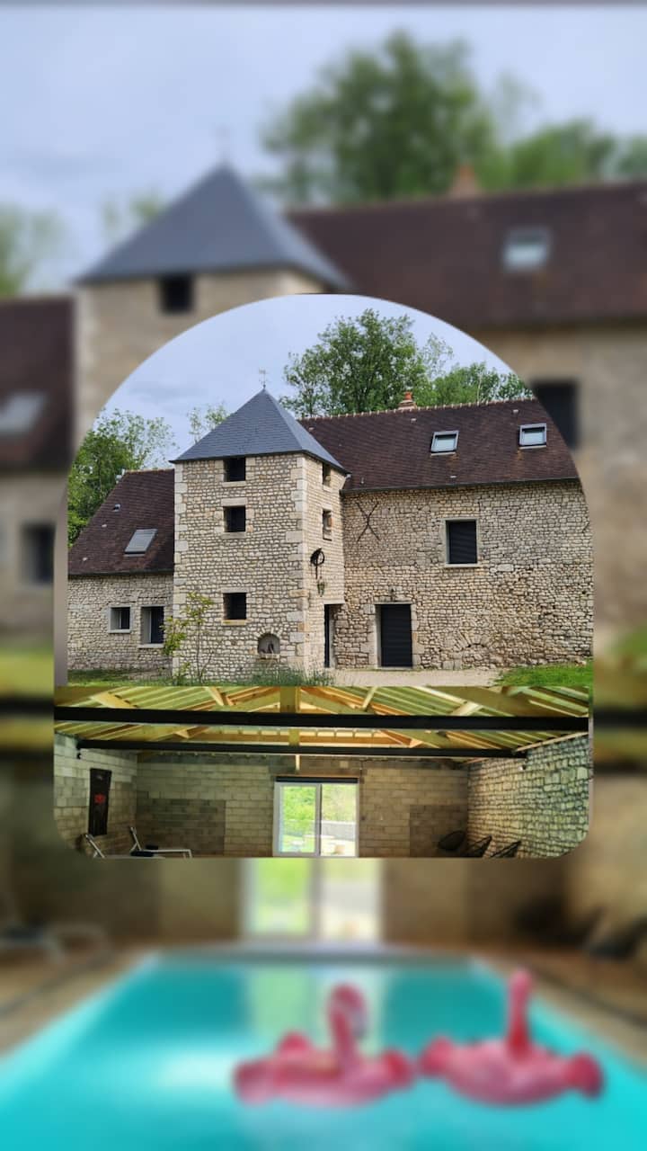 Superbe Moulin - Piscine Chauffée / 1h15 Paris - Souppes-sur-Loing