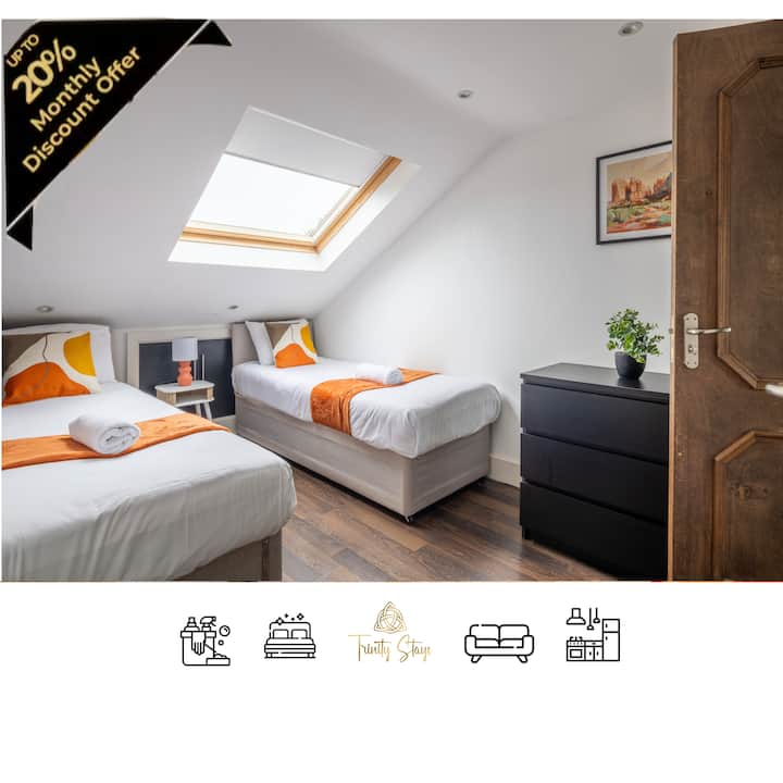 20%off Long Stays I 2 Baths I Business I Wifi I271 - Cambridge