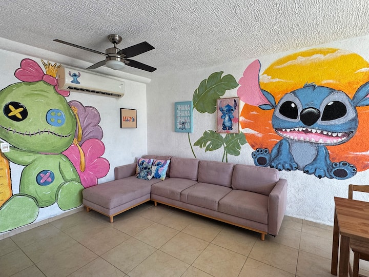 Depa Animado “Lilo Y Stich” En Diamante - Acapulco