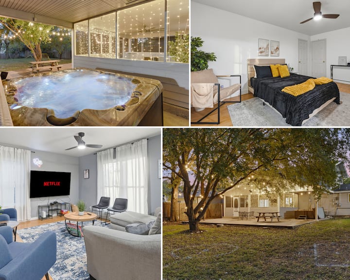 Cozy 5bd | Hot Tub | Patio | Ps4 | Free Parking - Austin, TX