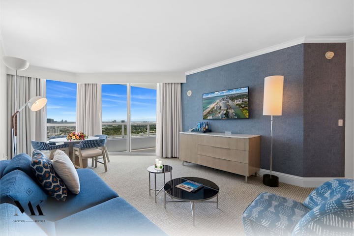 Fontainebleau|1br High Floor W/ Bay, City & Ocean - Miami Beach, FL