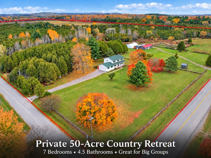 7 Bedroom Farmhouse | 50 Acres | Family Gathering - Newcastle, ON, Canada