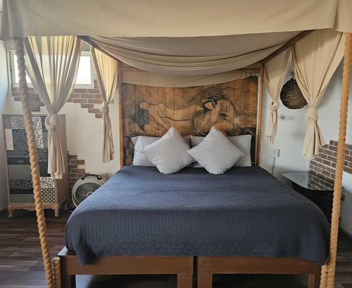 Cabaña Rústica En Roof Garden Con Jacuzzi Adentro - Puebla