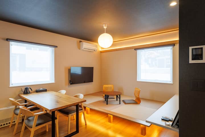 64㎡広々メゾネット2ldk/富良野スキー場まで徒歩8分/清掃費無料/敷地内無料駐車場 - Furano