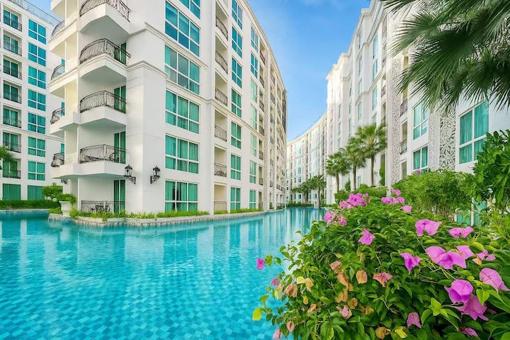 城市花园公寓  游泳池 健身房 步行街 迷人的景色 Pattaya - Jomtien