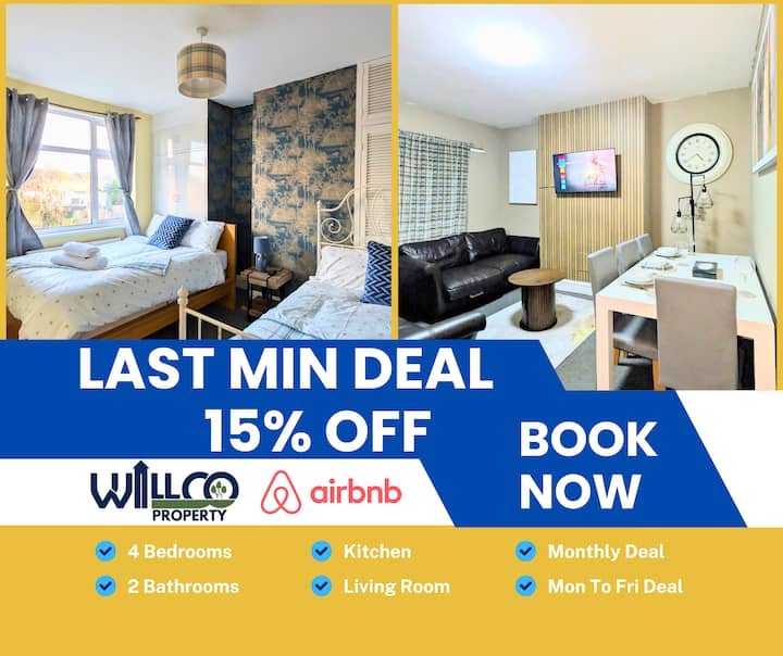 15%off|bookit|relocation|wifi|sleeps12|bristol - Bristol