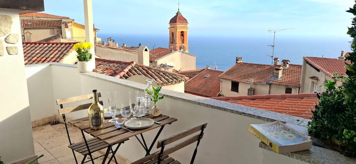 Maison Rooftop Vue Mer, Charme & Calme Absolu - Roquebrune-Cap-Martin