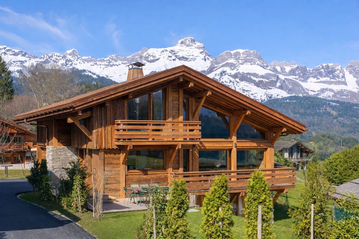 Chalet D’exception Vue Mont-blanc, Spa Et Sauna - Praz-sur-Arly