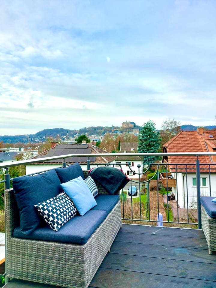 Große Panorama Suite Mit Schlossblick-terrasse - Marburg, Germany