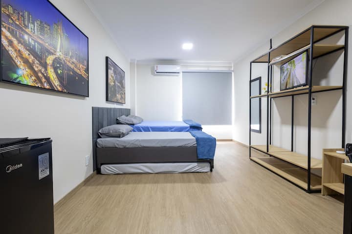 Loft 8 Novíssimo Ac Wifi Aconchegante Fácil Acesso - Campinas