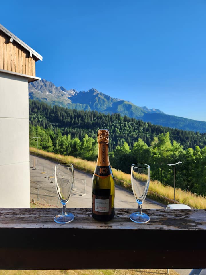 Studio 4 Personnes Avec Balcon Et Vue - Les 7 Laux