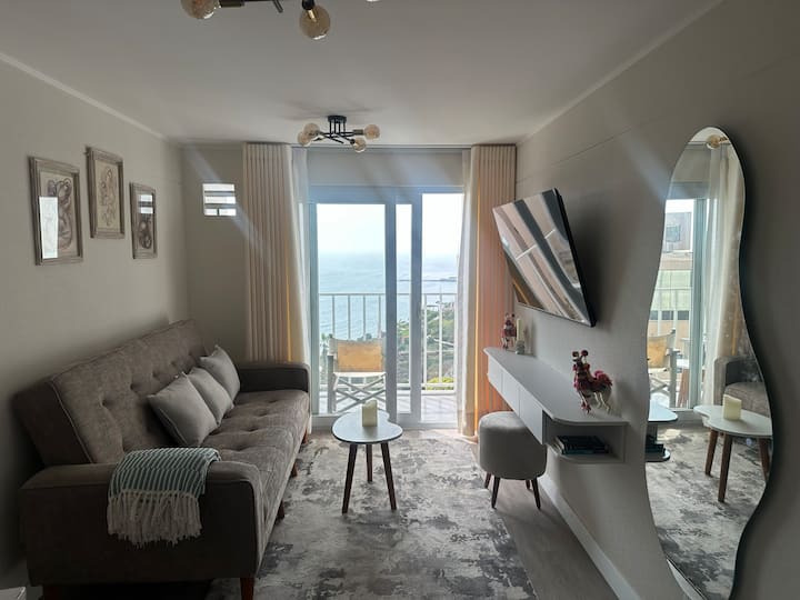 Apartamento Vista Mar Con Balcón, Piscina Y Gym - Lima