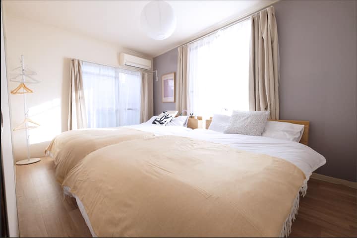 【New】cozy Apt.35㎡ ｜上北沢駅2分・新宿13分｜ダブルベッド2台+ソファーベッド - Chofu