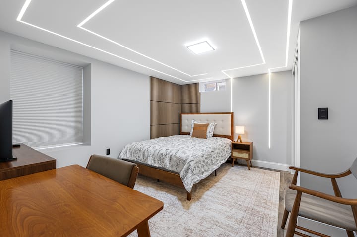 Boutique Walnut Wood Mid-century Bedroom - Worcester, MA