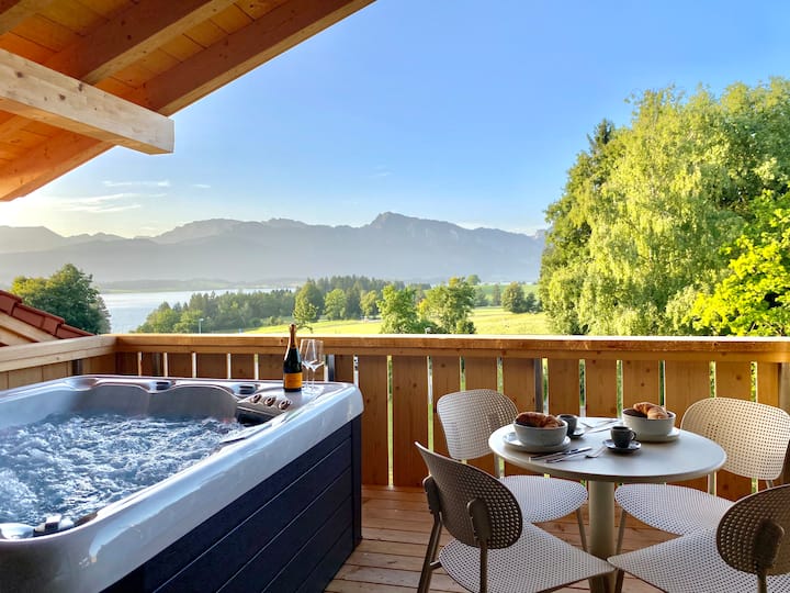 Das Bergsee I Jakuzzi I Sauna I Balkon I Parkplatz - Schwangau