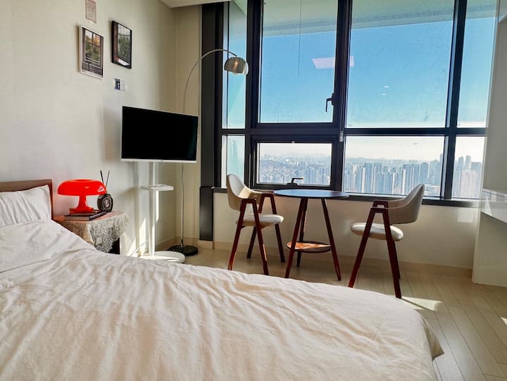 [Highview Stay]송도/비즈니스/달빛공원/감성숙소/35층/레지던스/인천 - 송도동