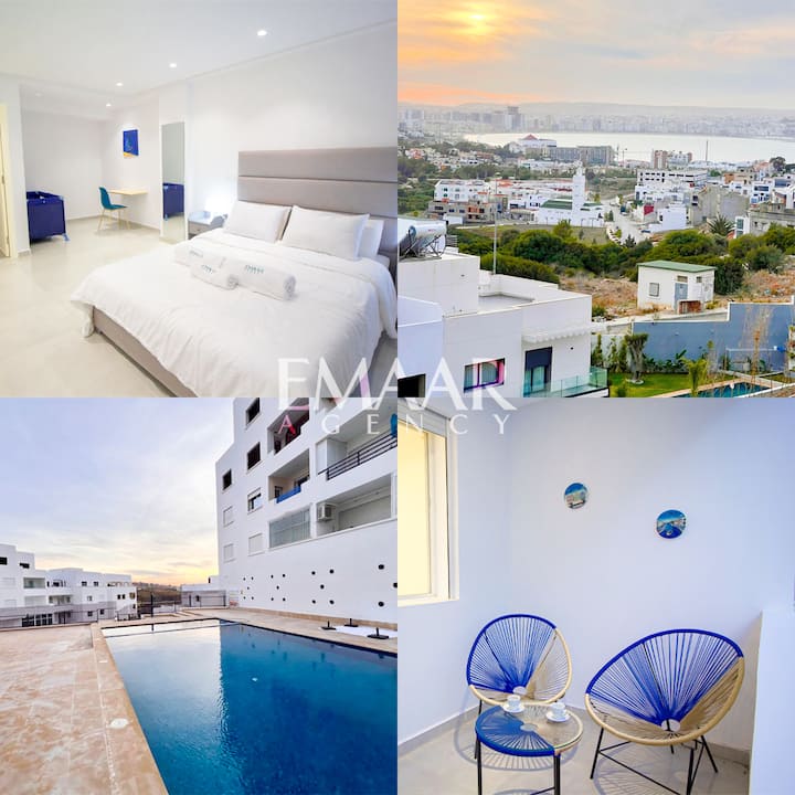 Vue Panoramique Sur Mer Avec Piscine Proche Centre - Maroc