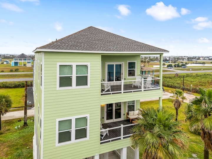 5br Home In Sunny Beach Galveston With Ocean View! - Galveston, TX
