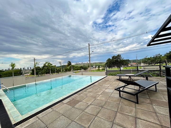 Ap.2qt Piscina, Varanda, Academia, Garagem Sevilha - Ribeirão Preto