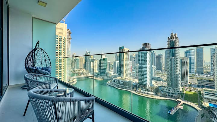Stylish 2.5bdr | Full Marina View | High Floor - Dubai Marina